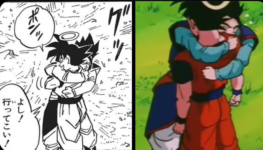 Hilo explicando porque esta escena de Gohan abrazando a Goku en el ...