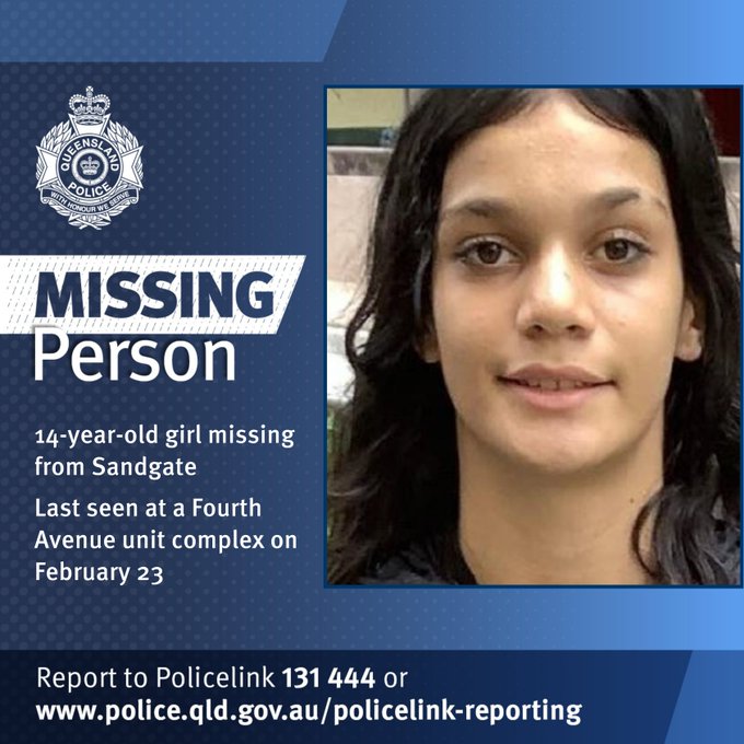 “sandgate Missing Teen Australia” 14 Year Old Missing From Sandgate