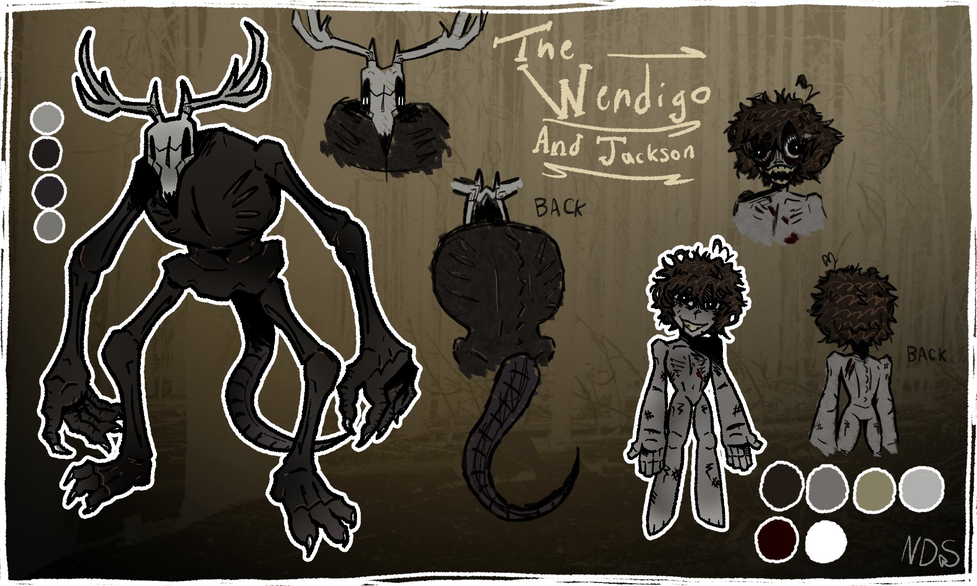 Wendigo Supernatural Drawing