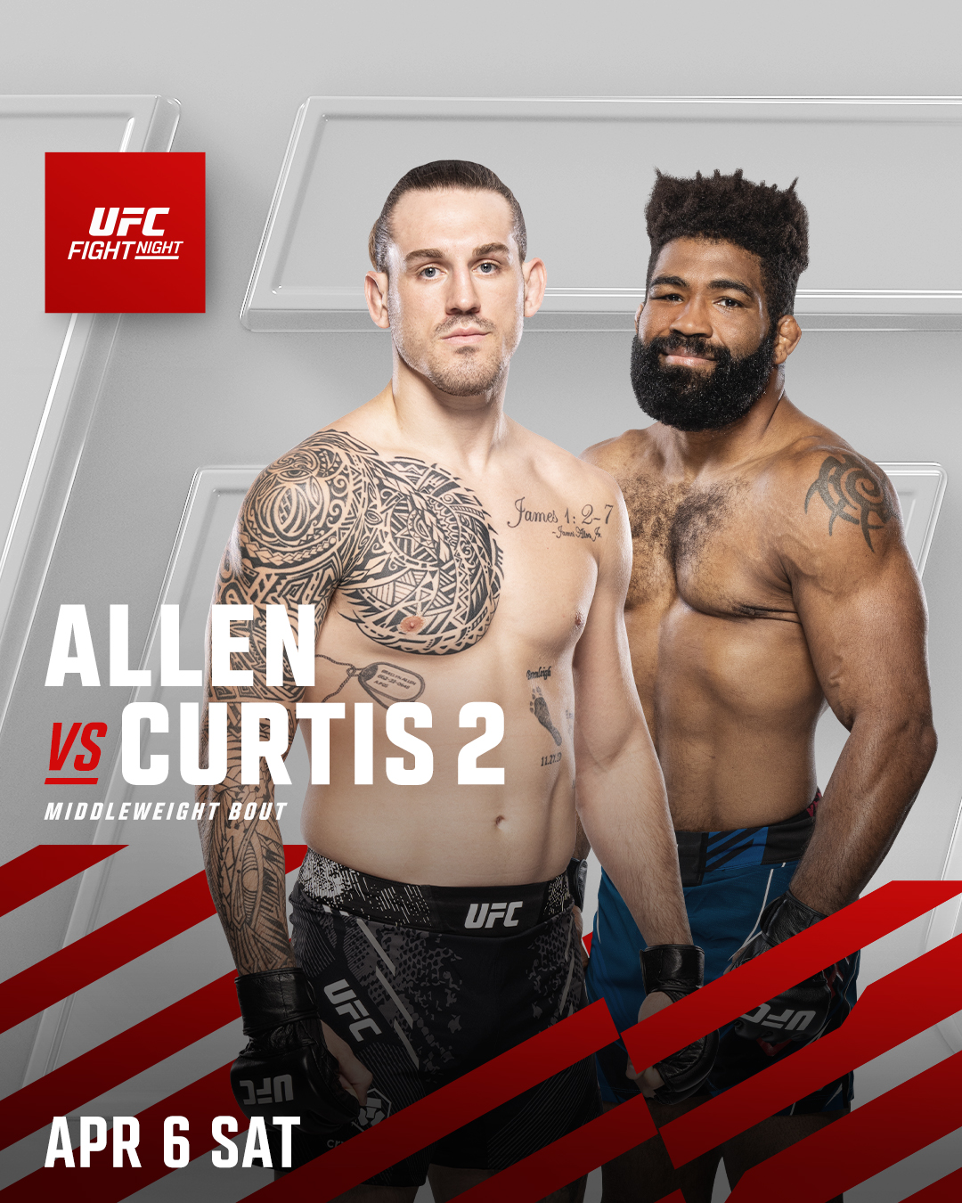 Chris Curtis Tattoos UFC Vegas 90: Brendan Allen Vs. Chris Curtis 2