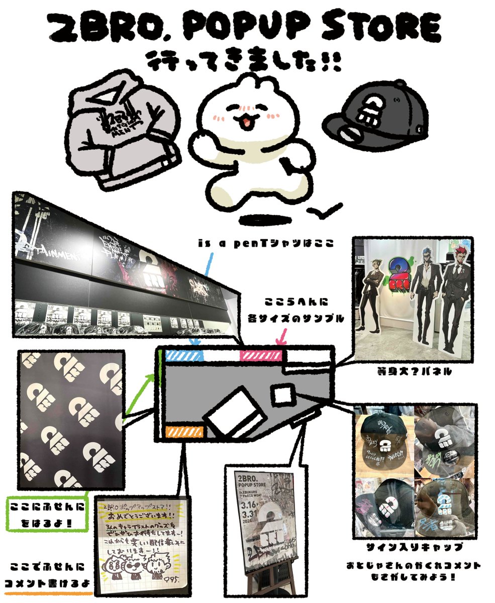 「2BRO POPUP STORE に行ってきましたレポ 」995(ｷｭｳｷｭｳｺﾞ)の漫画