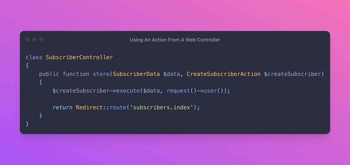 🔥Let’s talk about actions! They are simple classes that take care of ...