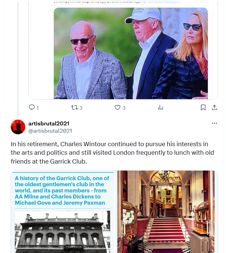 Garrick Club?? 🤔 - Thread from artisbrutal2021 @artisbrutal2021 - Rattibha
