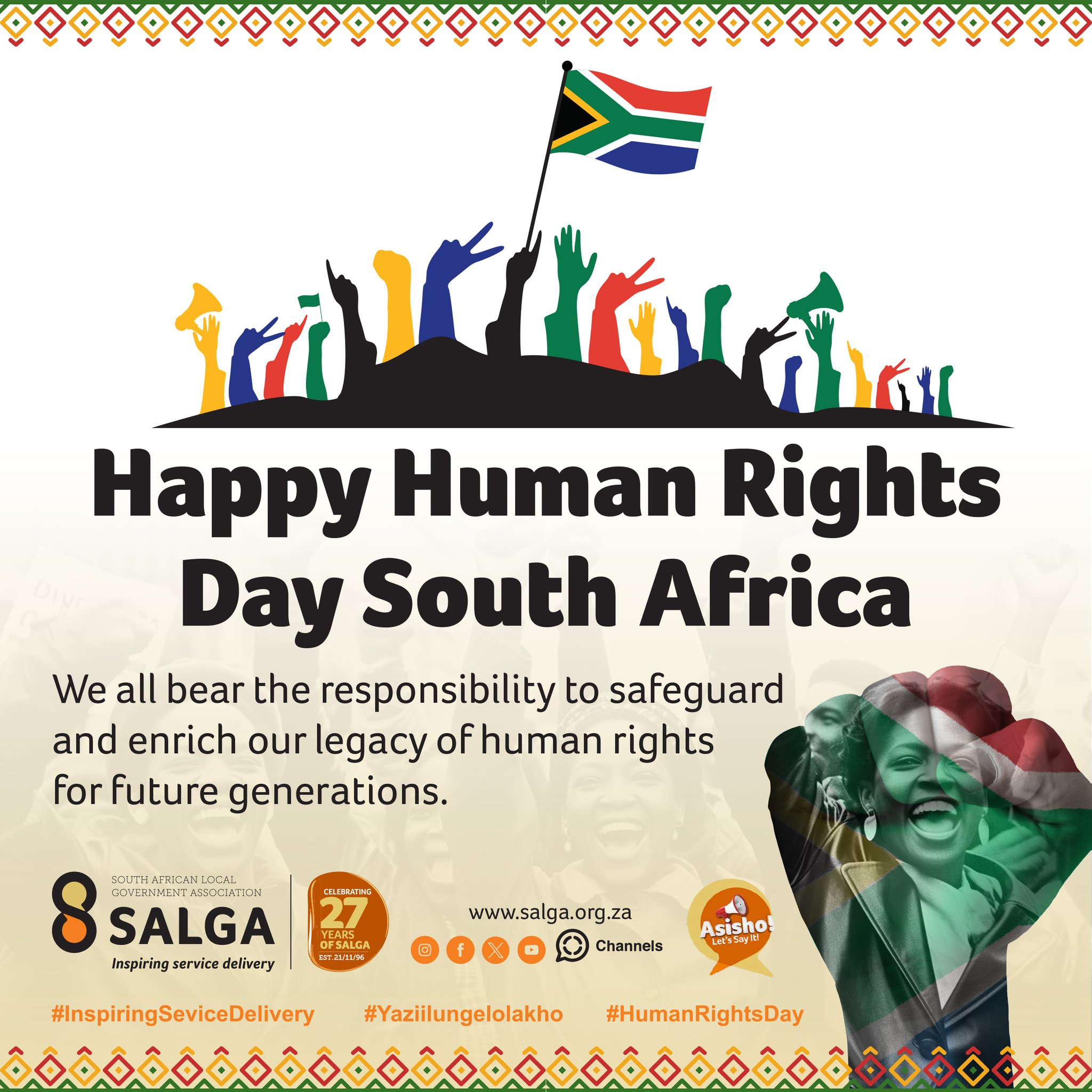 Human Rights Day South Africa SALGA On X: "Happy Human Rights Day,
