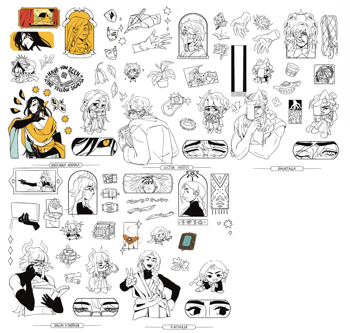 「sticker sheet progres.. 🔥🔥🔥 」emm 🐇 working on cmsn + mail orders の漫画