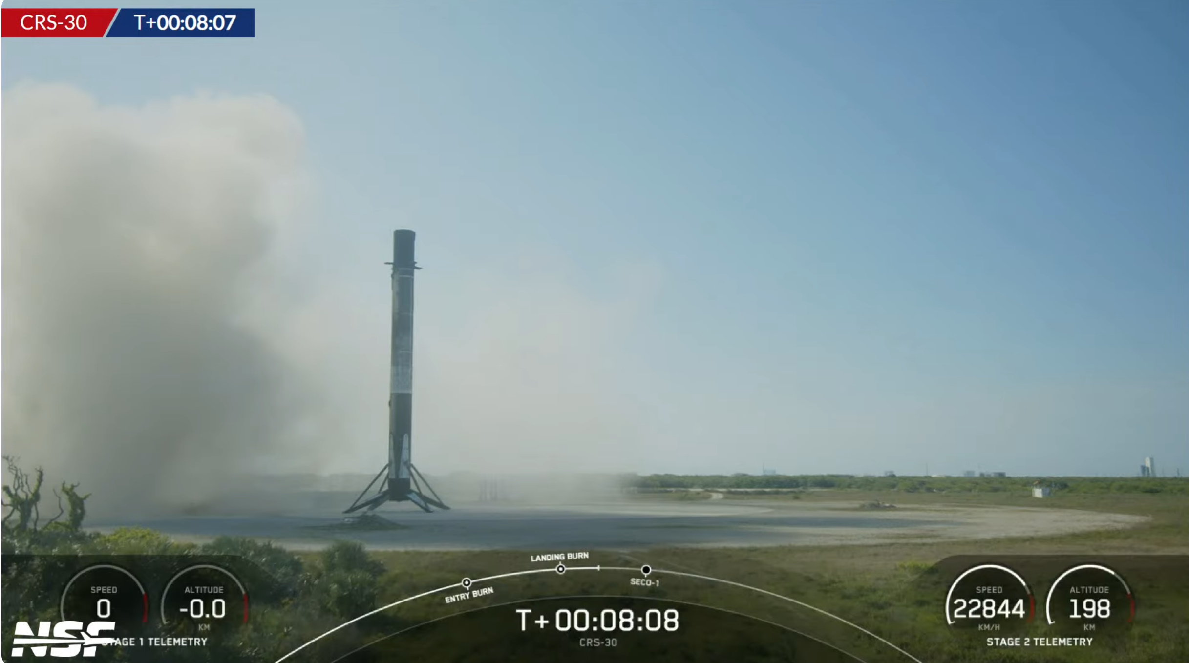 Falcon 9 (Dragon CRS-30) - CCSFS - 21.3.2024