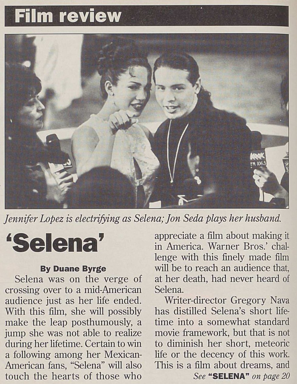 Film De Selena 1997 Selena (1997) Spanish Video Release Movie Poster