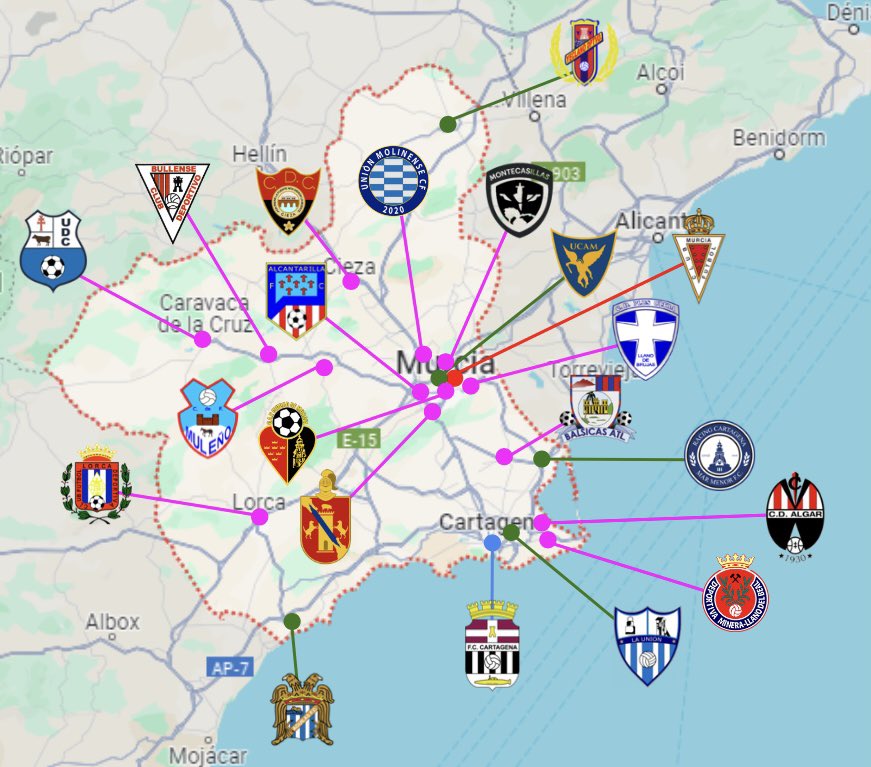 Map Of La Liga Teams