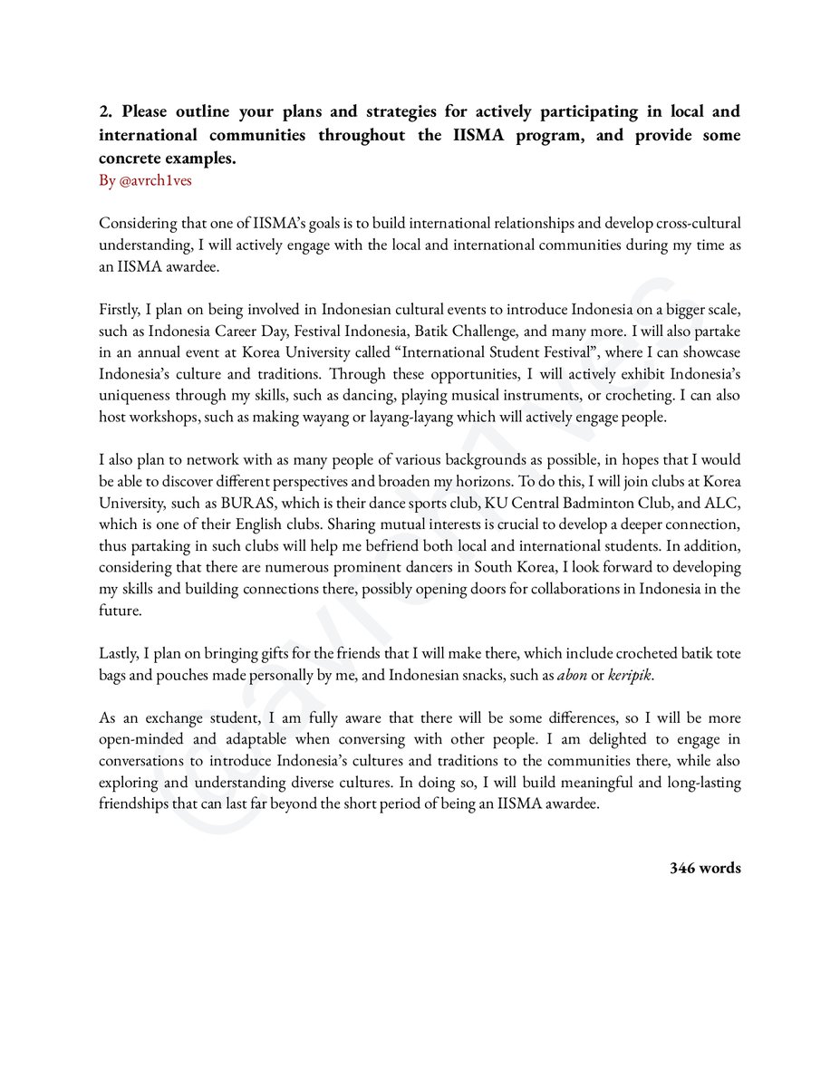 cia's 2024 iisma essay reveal! ⋆｡° if u have any questions regarding my ...