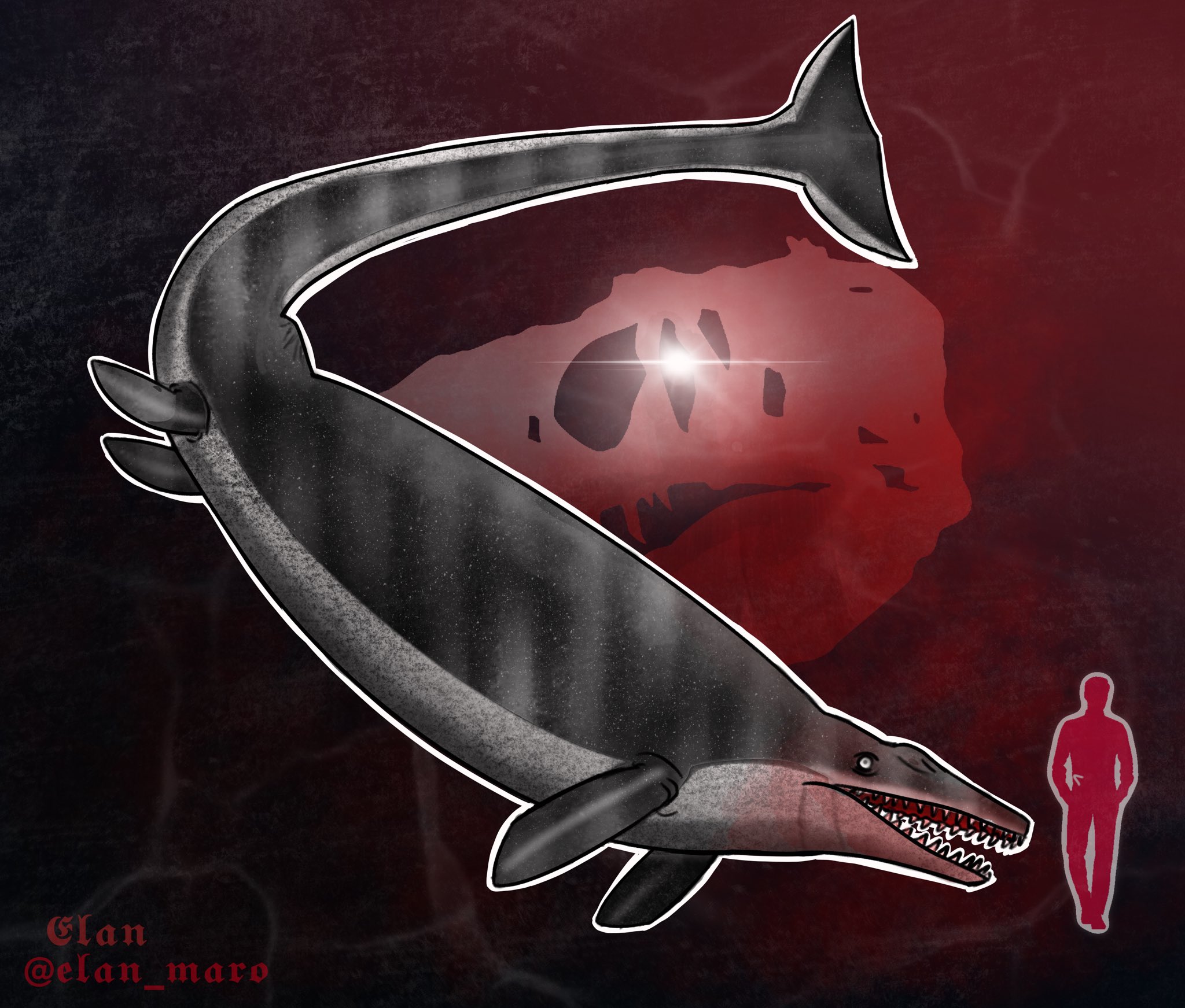 Basilosaurus Size Basilosaurus Prehistoric Whales Greeting Card By