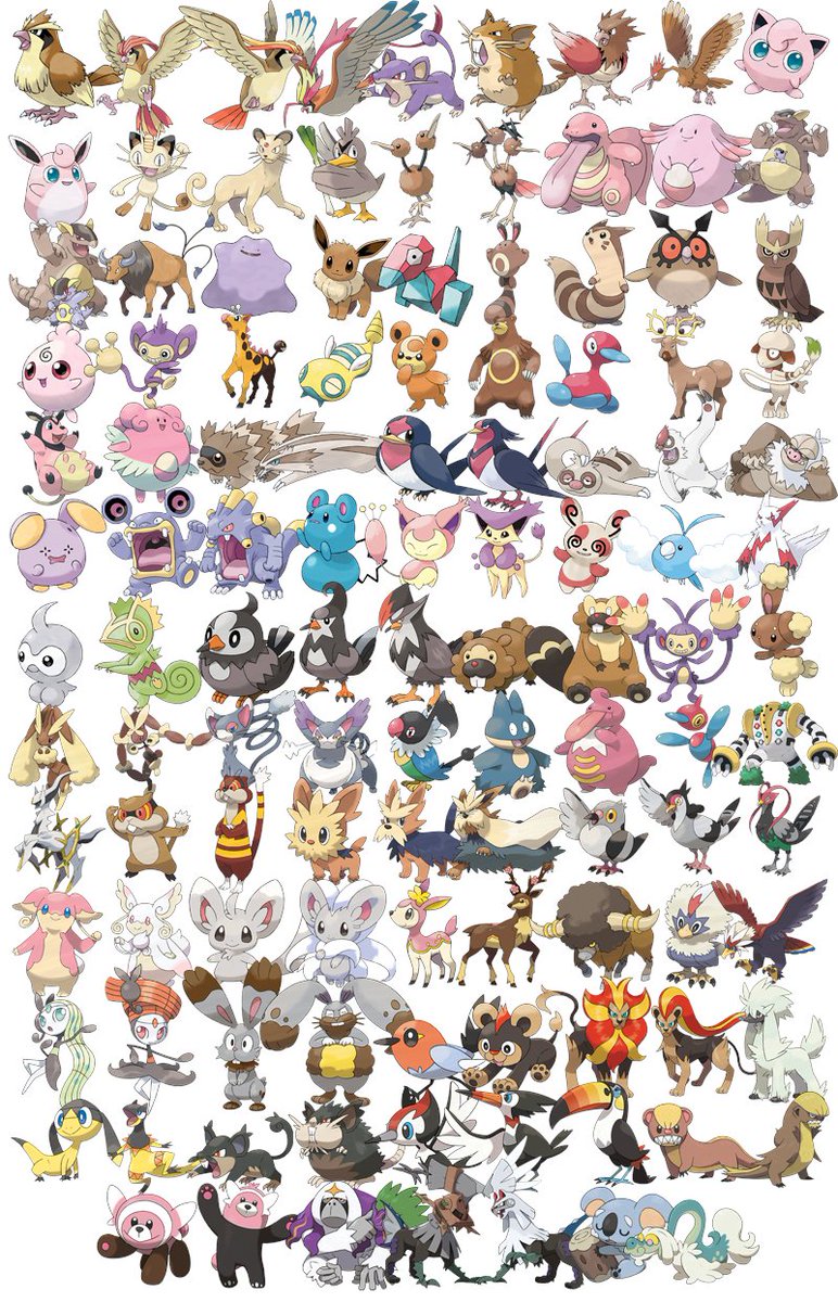 Normal Type Pokemon Gen 1