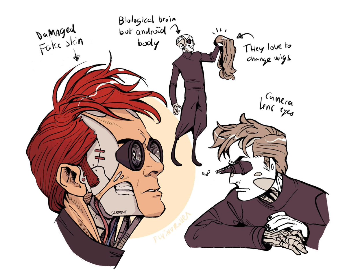 「Aziraphale and Crowley but in a VERY distant future. When b」☁ ...