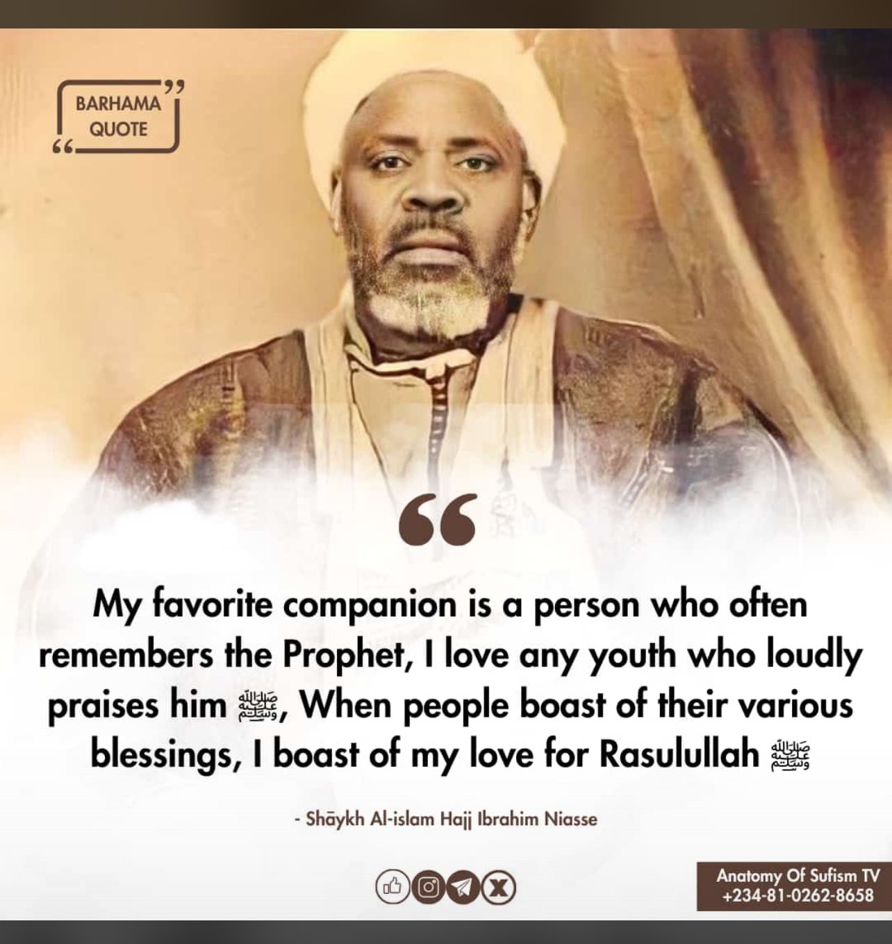 Sheikh Ibrahim Niasse Quotes Decolonizing The Heart In An Upside Down
