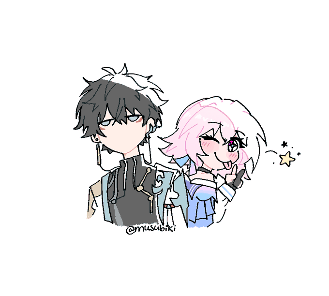 「march 7th (honkai: star rail) jacket」Fan Art(Popular)