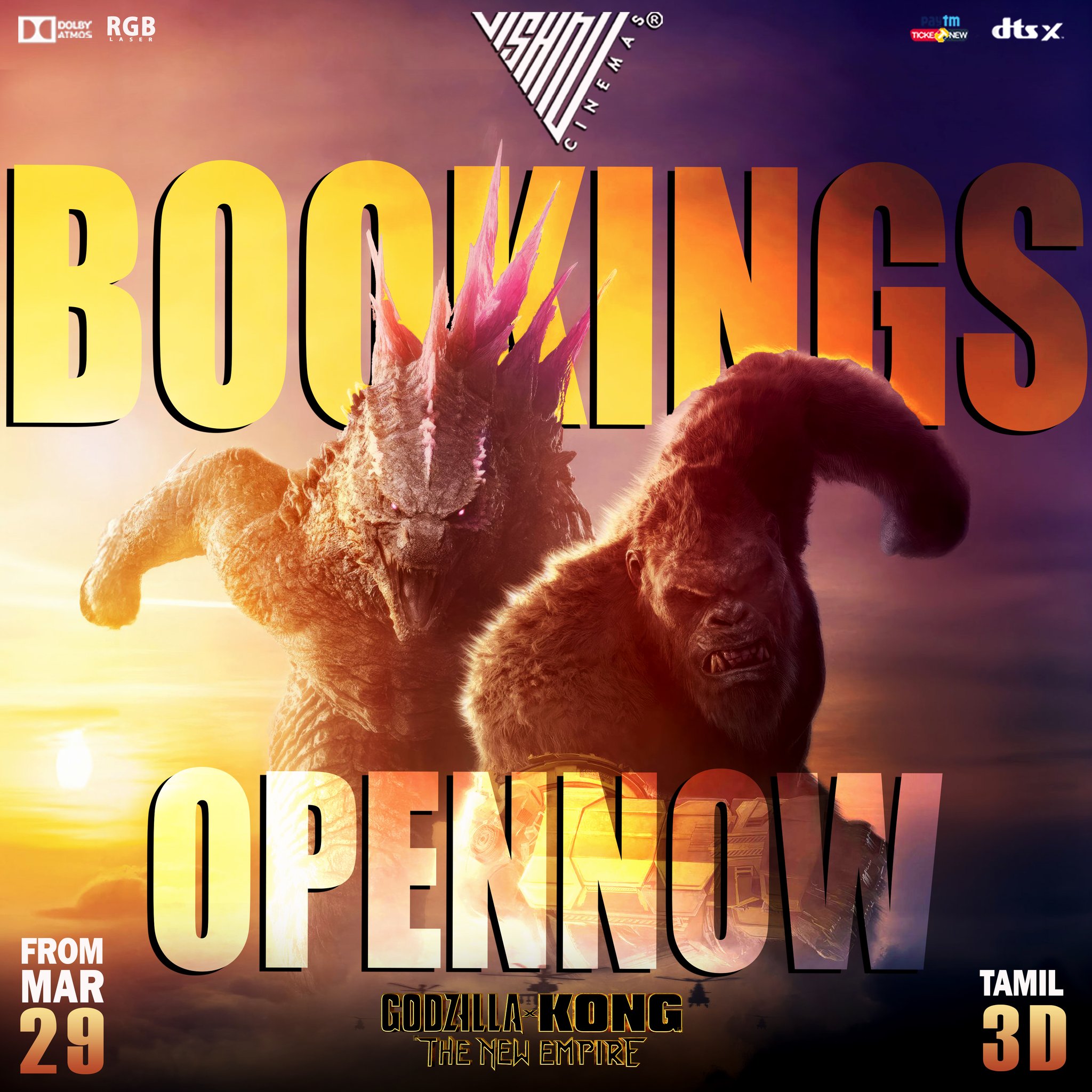 Godzilla 2024 Vishnu Godzilla X Kong: The New Empire | Poster Design