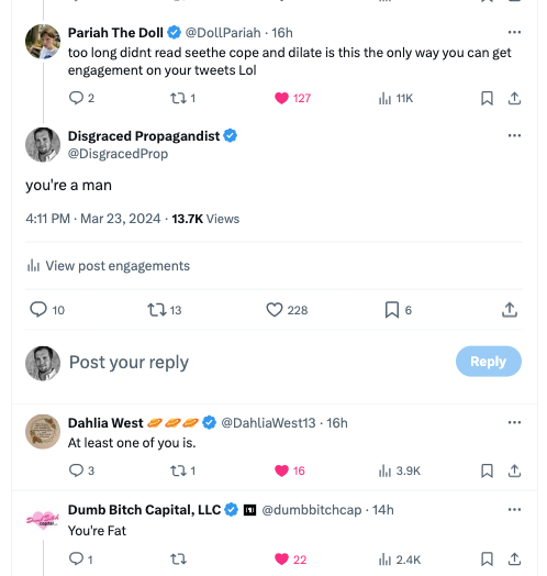 Last note on this battle with the egirls before I leave it to feeding ...