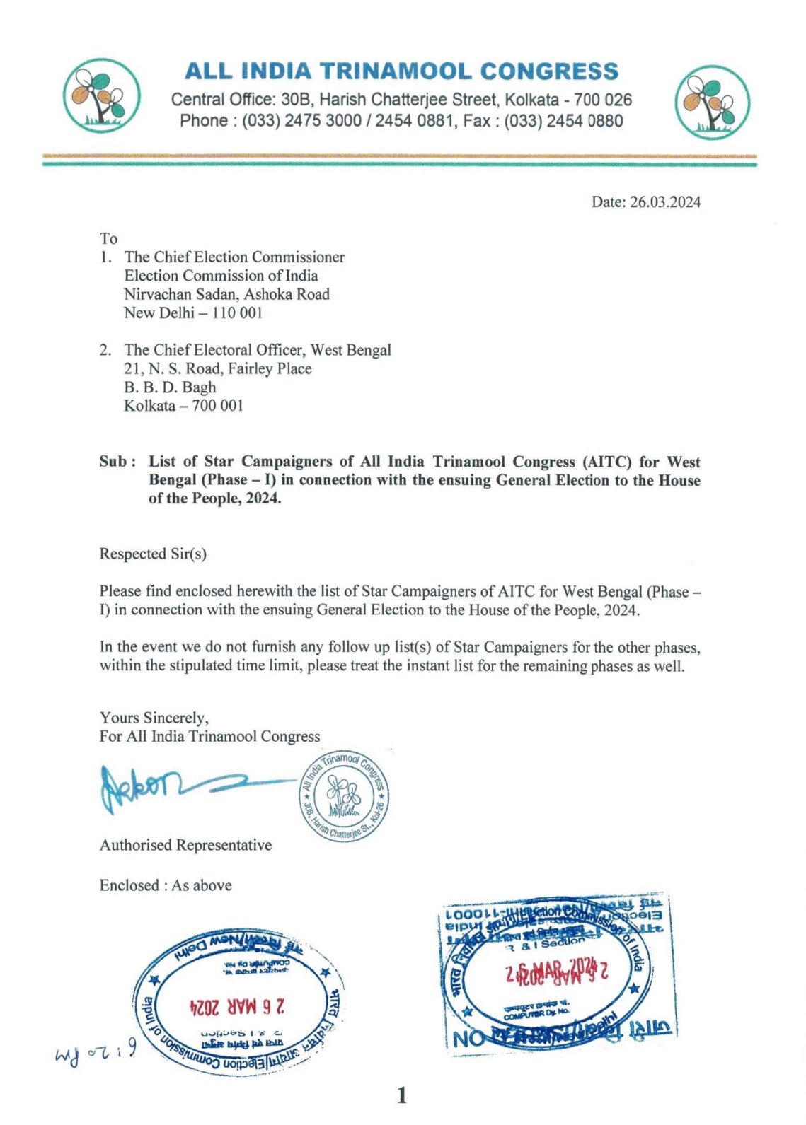 All India Trinamool Congress Logo