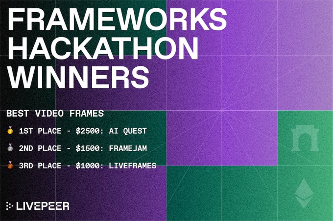 Winners Announced for ETHGlobal Frameworks Hackathon Sponsored by Livepeer