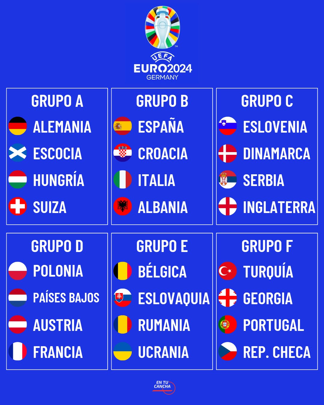 EN TU CANCHA on X: 🚨OFICIAL🚨 Así quedaron definidos los grupos para la ...