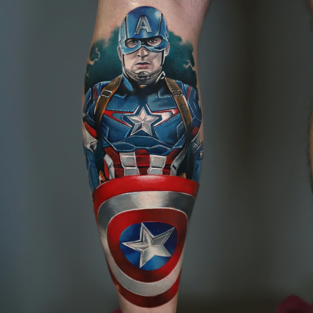 Cool Captain America Tattoos