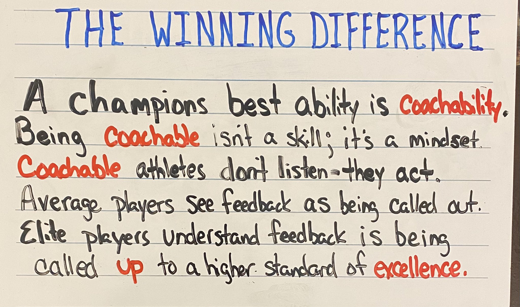 Coachable Player Quotes