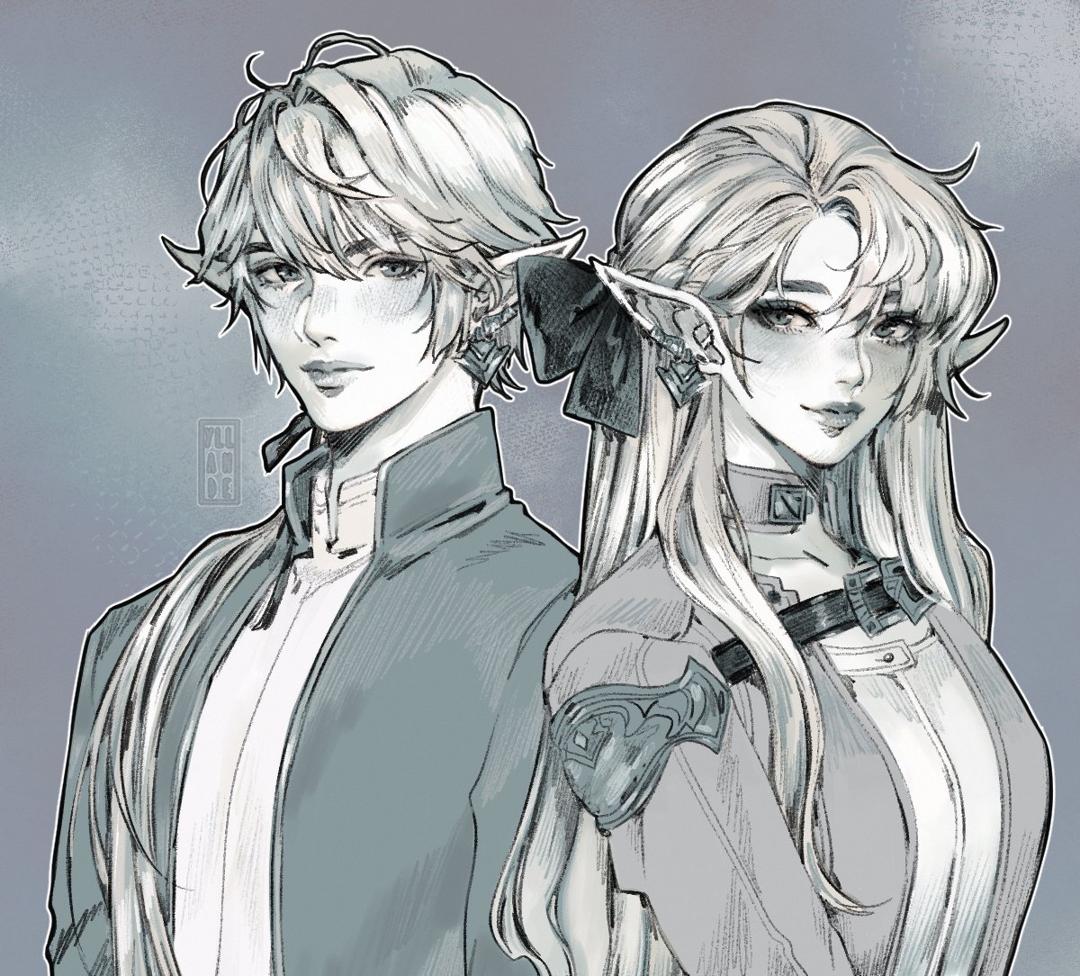 FF14「Alphinaud & Alisaie I wonder if we ever 」|Yllandeのイラスト