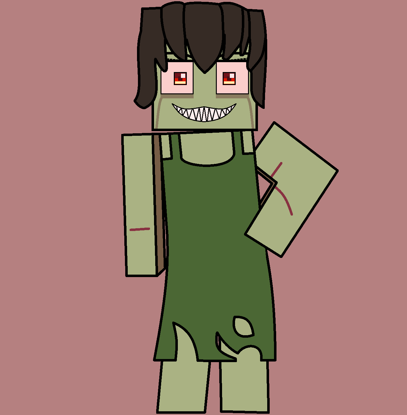 Zombie Girl Minecraft Skin Purple Zombie Girl | Minecraft Skin