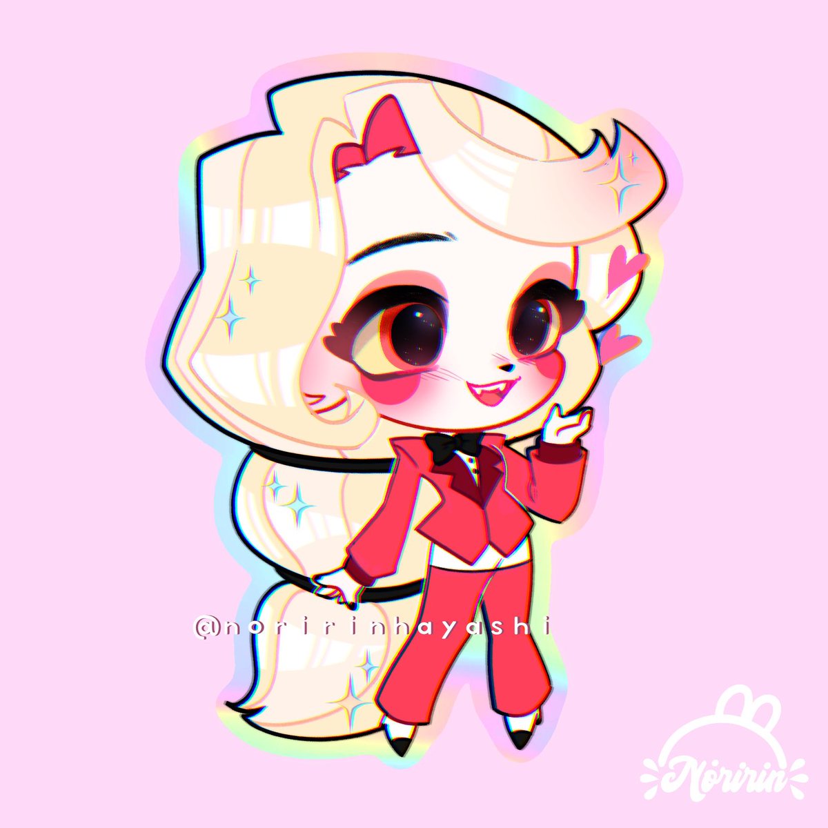「Chibi Charlie and Vaggie #HazbinHotel 」| 𝓝𝓸𝓻𝓲𝓻𝓲𝓷 DOKOMIのイラスト
