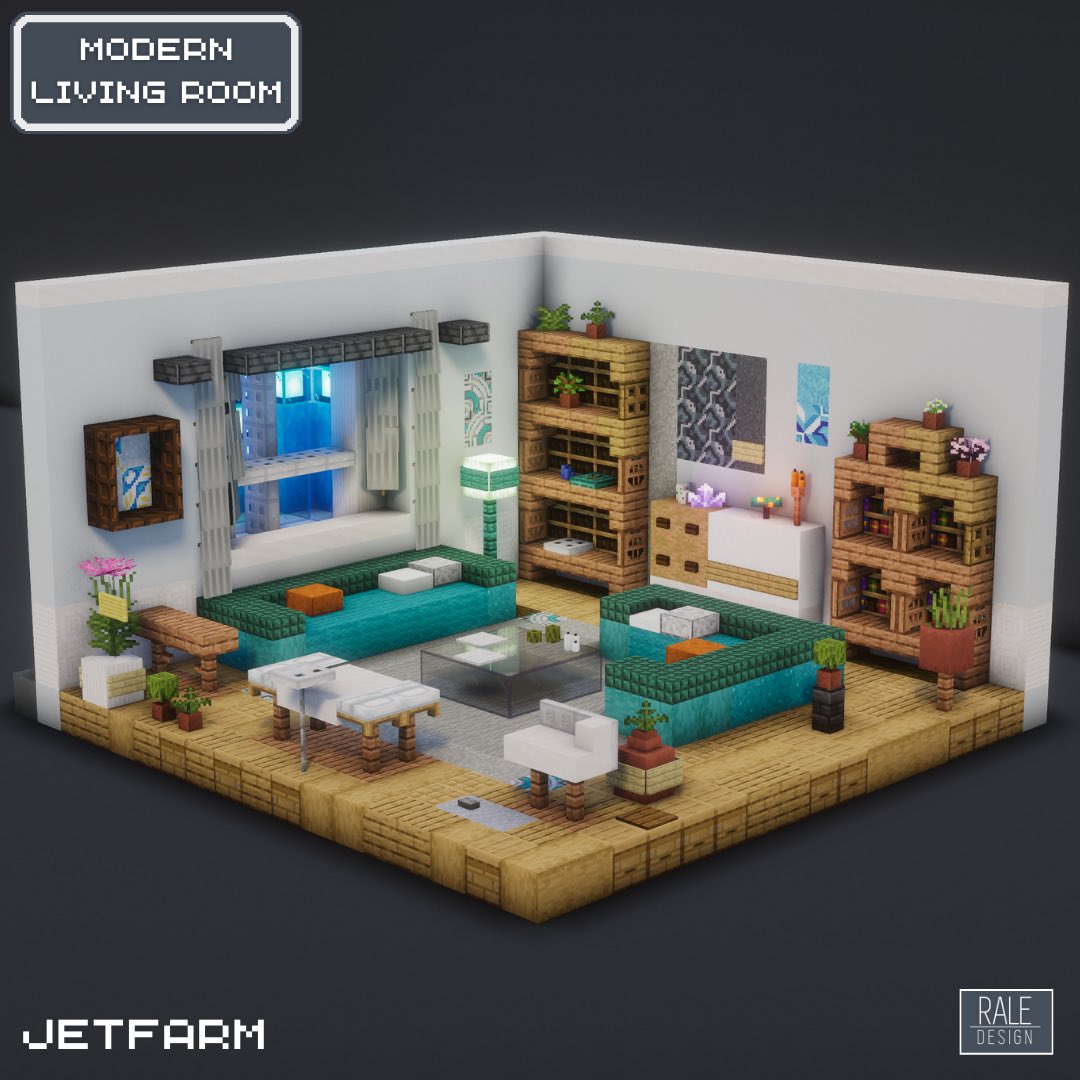 Minecraft Editions Modern Living Rooms FURNITURE House Mod For