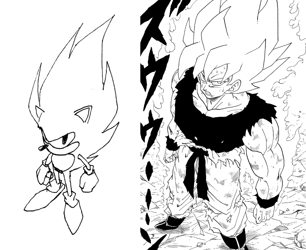 Super Saiyan Sonic Drawing
