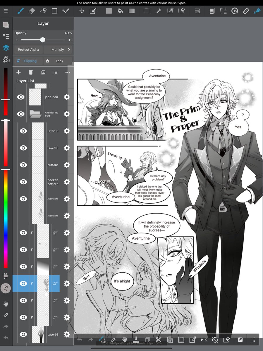 「I changed a lot of stuff so the initial sketch is kinda redu」DARK Hanami Mkt E21 Comic Square ...