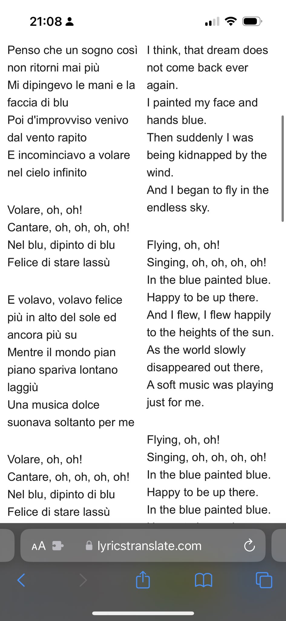 Volare Lyrics