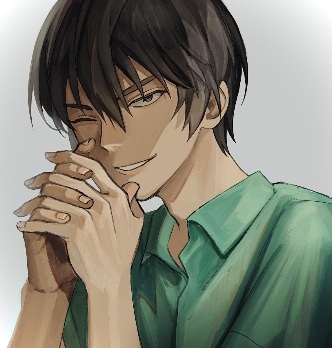 「#decnプラス #DCプラス *リプきたセリフで一コマ描く hgwr「ずっと前から君が好きだったって…言ったら笑うか」朔の漫画