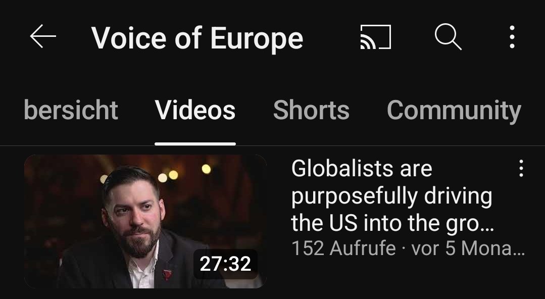 Ihr habt in den letzten Tagen viel von Voice of Europe gelesen und von ...