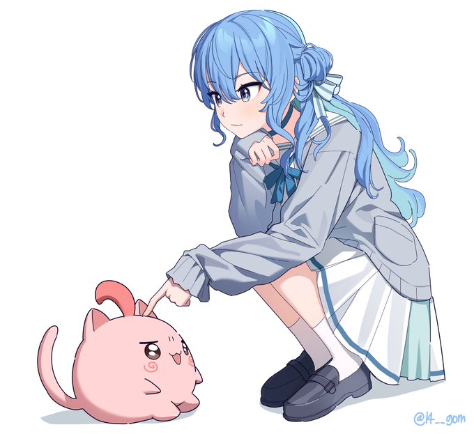 「hoshimachi suisei (school uniform) official alternate costume」Fan Art ...