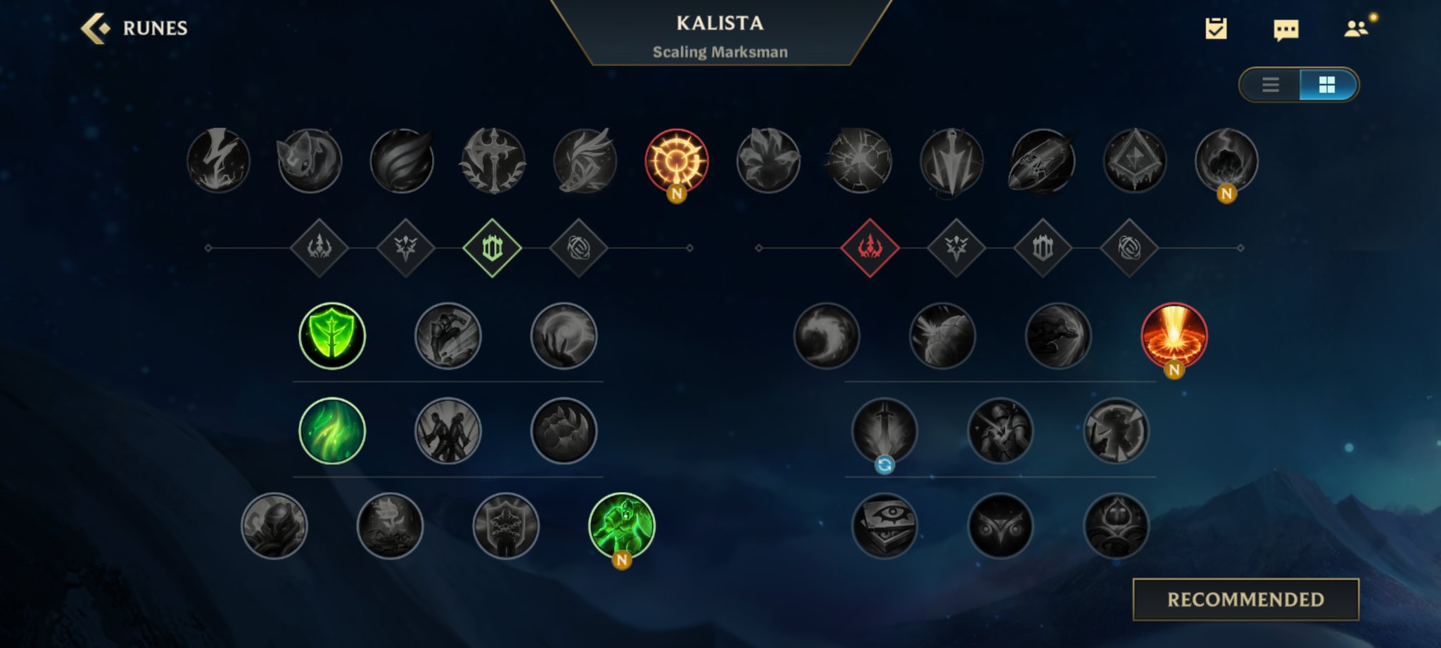 Kalista Runes