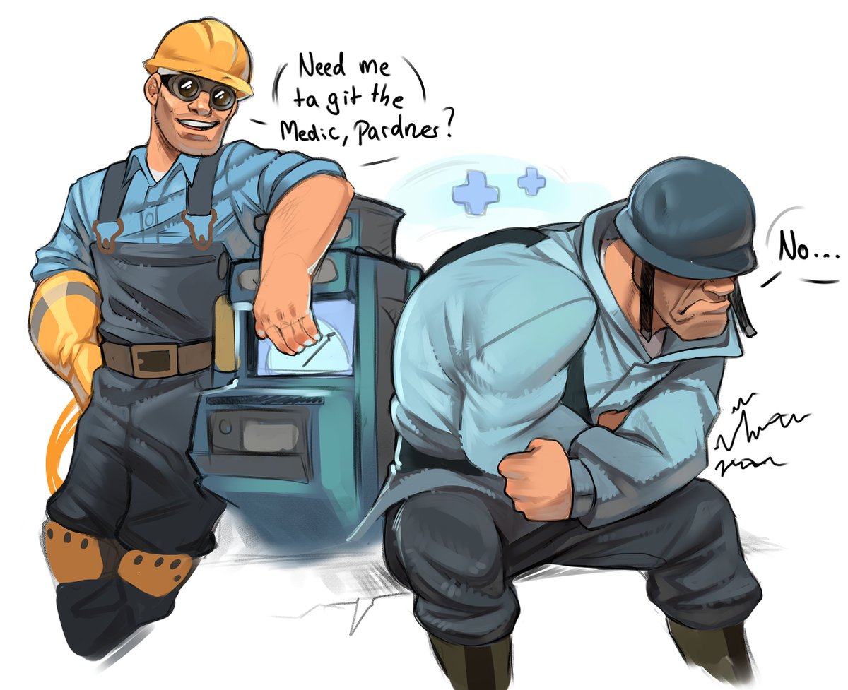 Tummy ache and headache survivors 😩 #TF2 #helmetparty