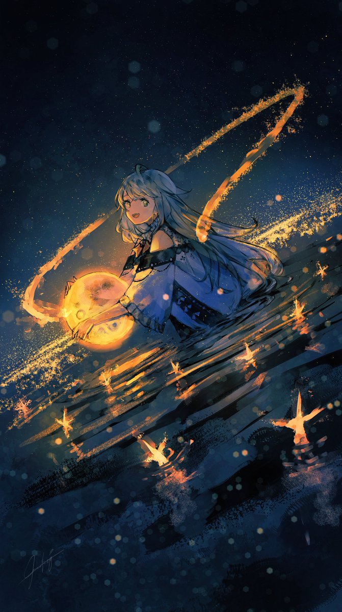 「宇宙を浮かべる 」|ごろく / Gorokuのイラスト