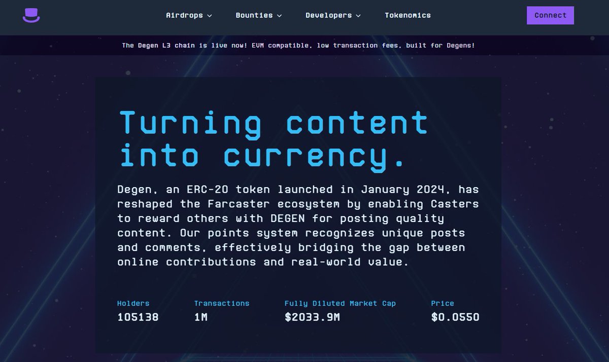 Degen Chain ( $DEGEN ), minted new millionaires! From community airdrop ...