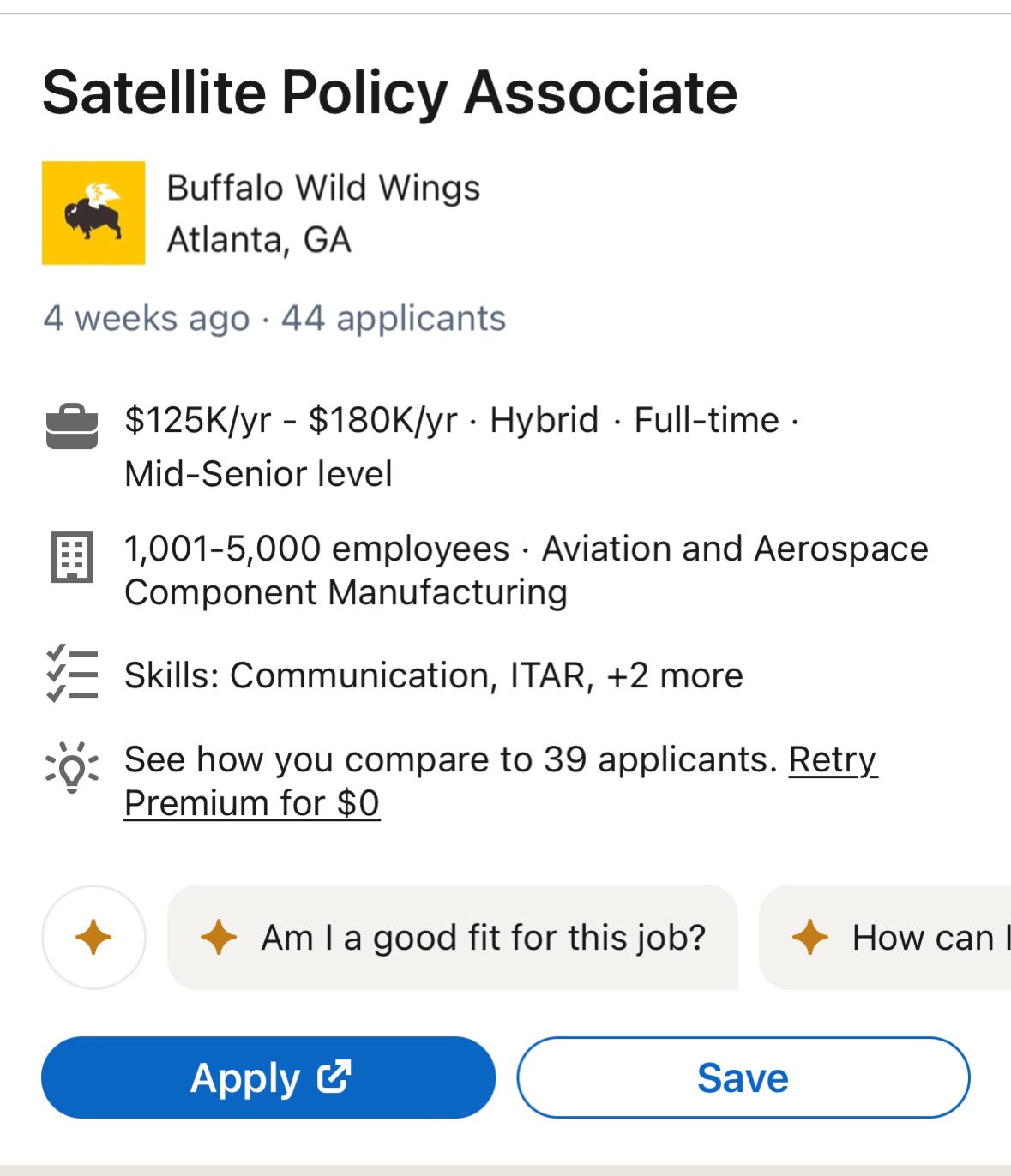 Buffalo Wild Wings Job Application