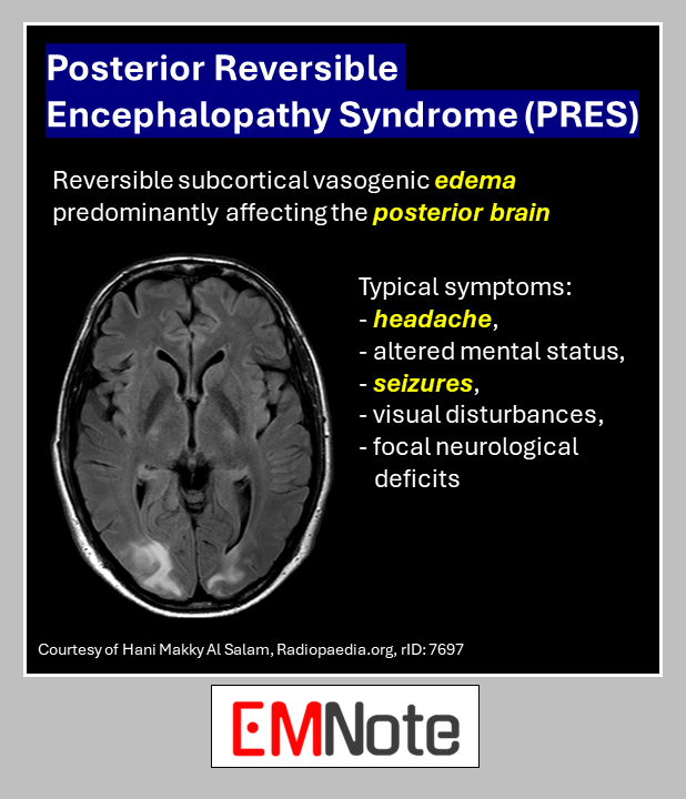 Posterior Reversible Encephalopathy Syndrome Posterior Reversible