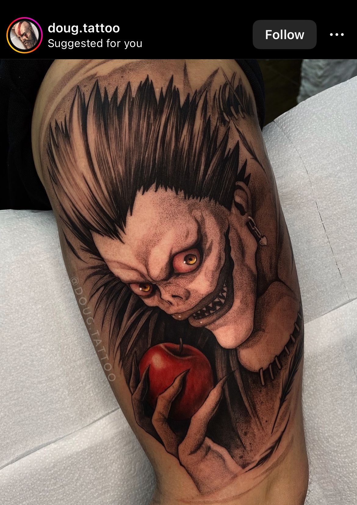 Shinigami Ryuk Tattoos Shinigami . . . . . . . #ryuk #deathnote