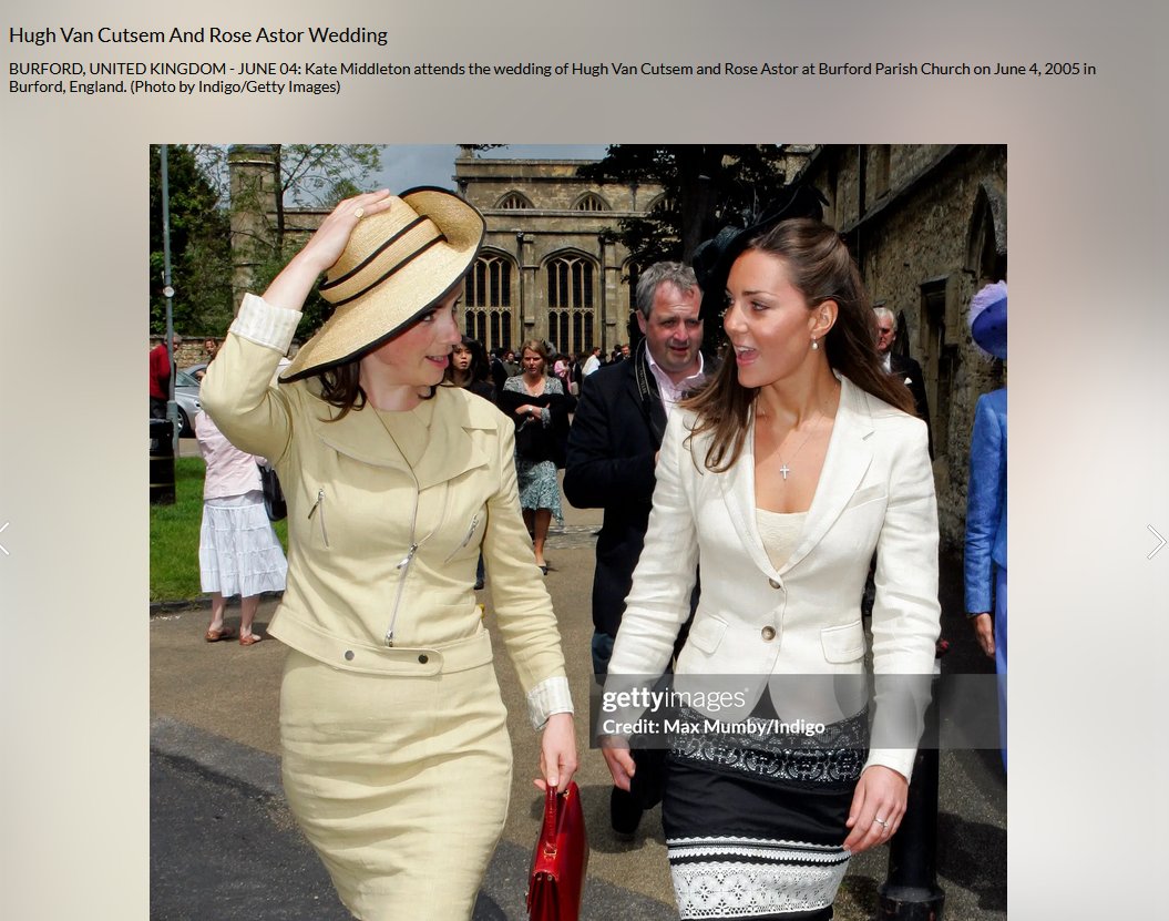 "Kate Middleton attends the wedding of Hugh Van Cutsem and Rose Astor ...
