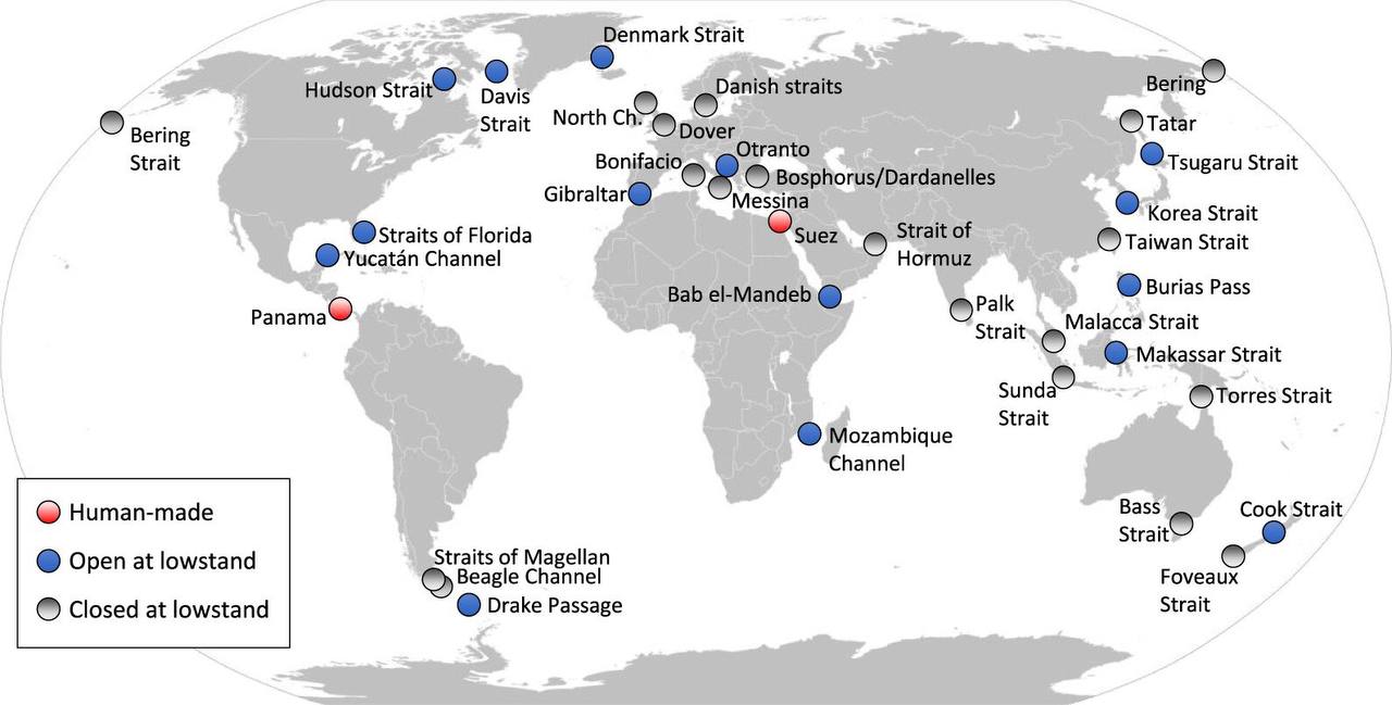 List Of Major Straits Of World Quickgscom