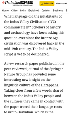 @AwasthiSanat @GemsOfINDOLOGY IVC was Dravidian civilization. Aryans ...