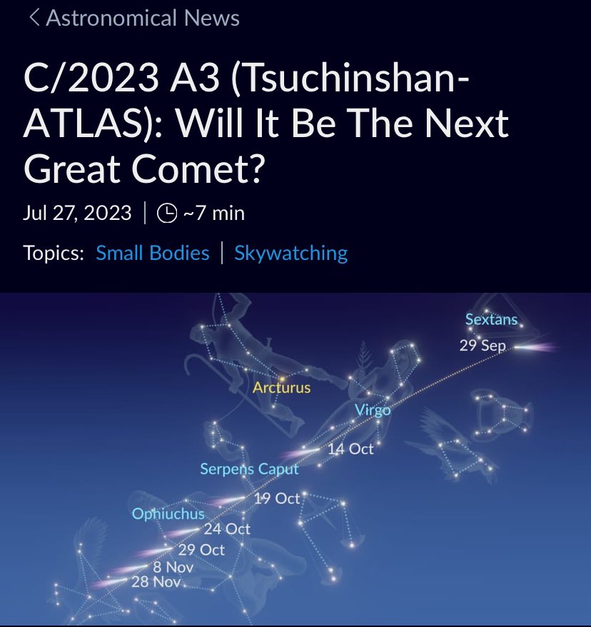 🧵 We need to talk about the OTHER comet, the fall comet, not just 12P ...