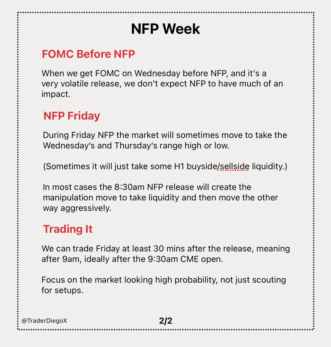 Quick guide to NFP Week + Short ICT Clip: (All Credits to ICT) Like ...