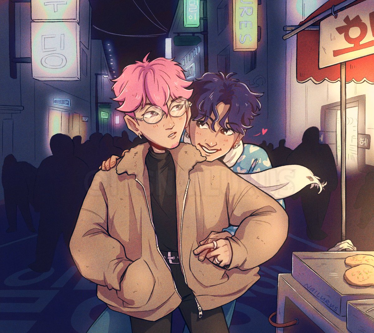 「Mark and Alex on a date~It's been SO LON」|Naiara García 🌙のイラスト