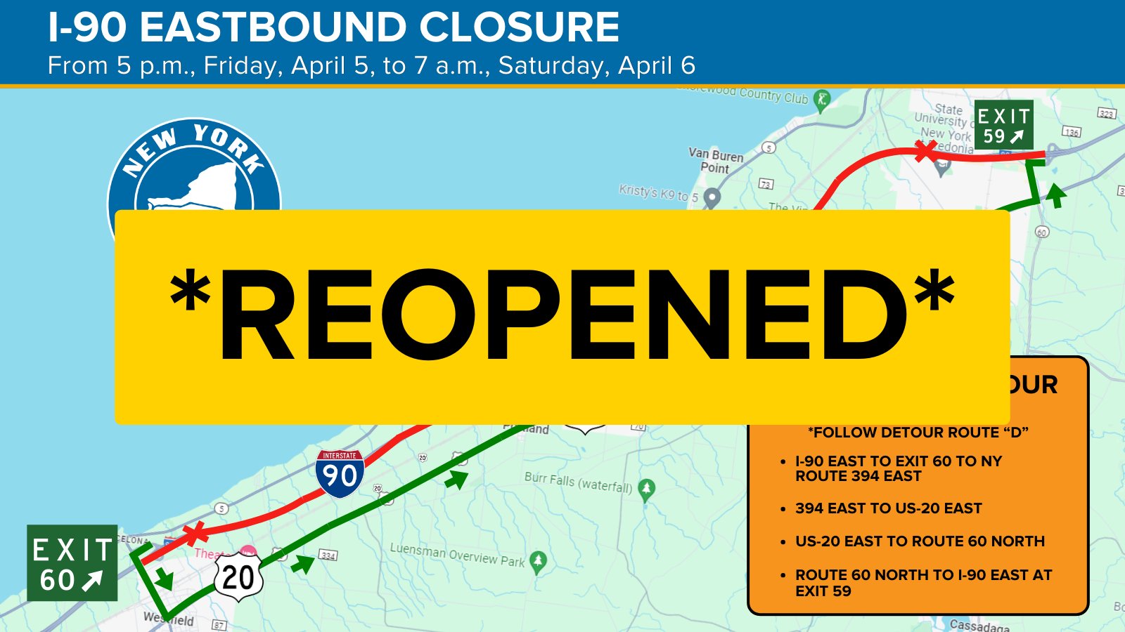 Us Map Of Interstate 90 How To Get To I 90 Exit 170A US 42 W 25th St