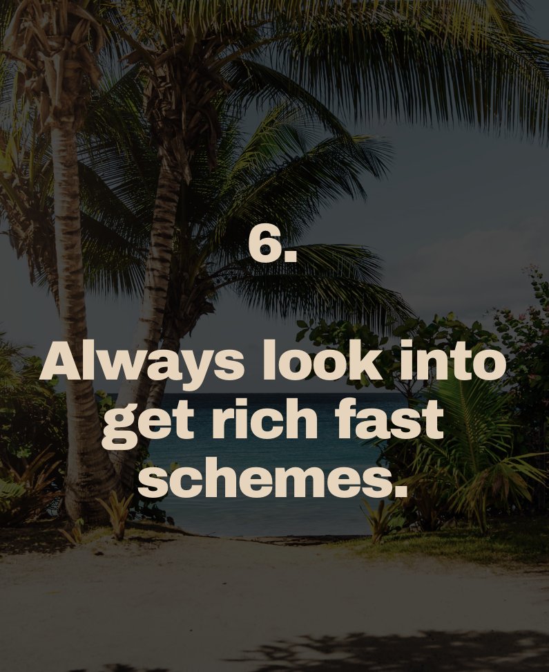 11 Easy Ways To Stay Poor --Thread-- - Thread from Maxi Hristov ...